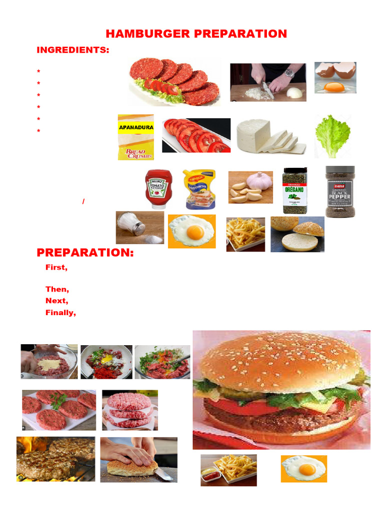 Receta de Hamburguesa Casera Fácil | PDF