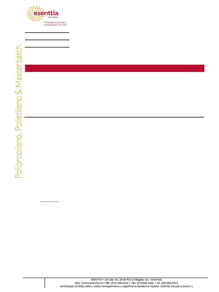 PP 05C05 ESENTTIA - TDS | PDF | Heart | Medical Device