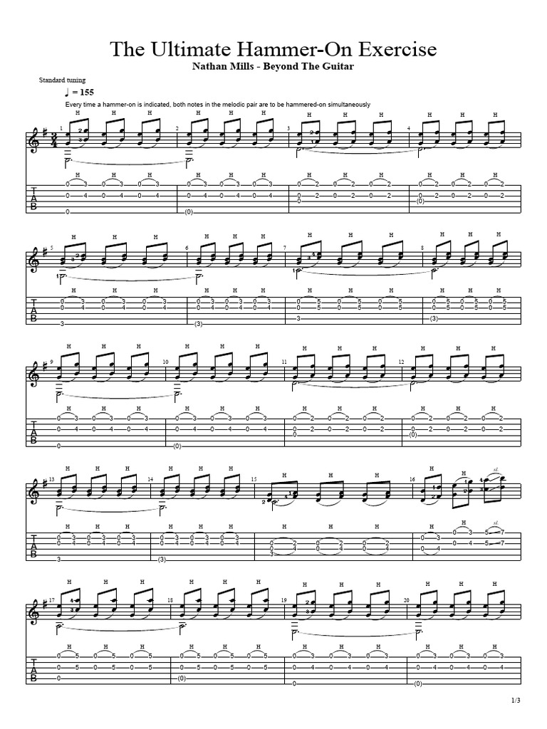 Hammer-On Techniques by Nathan Mills | PDF | Irish Musical Instruments ...