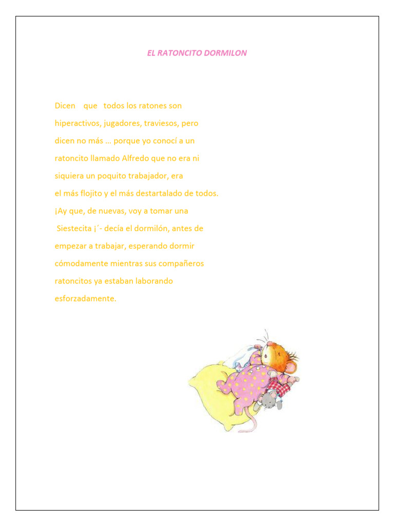EL RATONCITO DORMILON | PDF