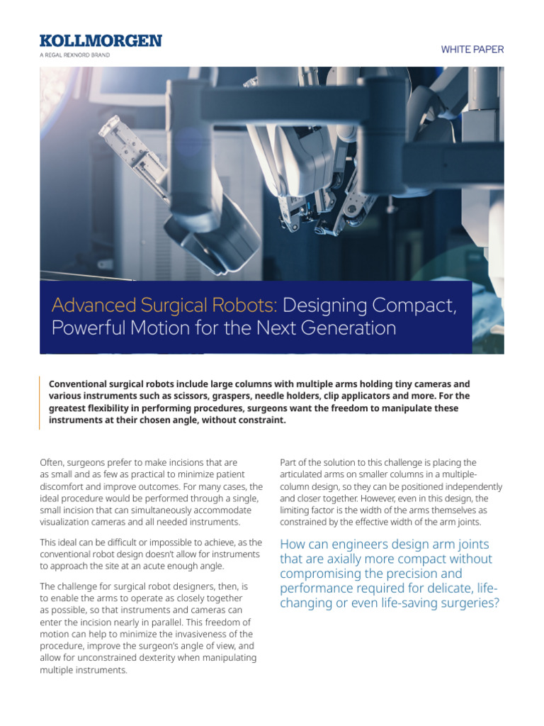 Surgical Robot Design Innovations | PDF | Gear | Engines
