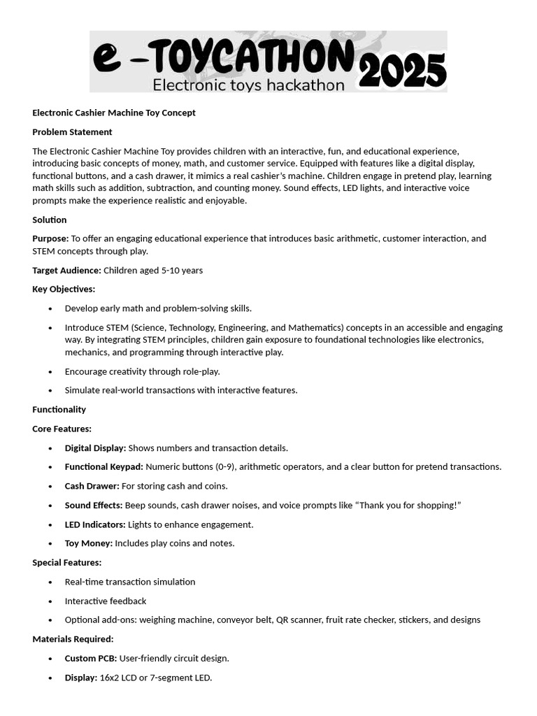 Interactive Cashier Toy for Kids | PDF | Mathematics | Toys