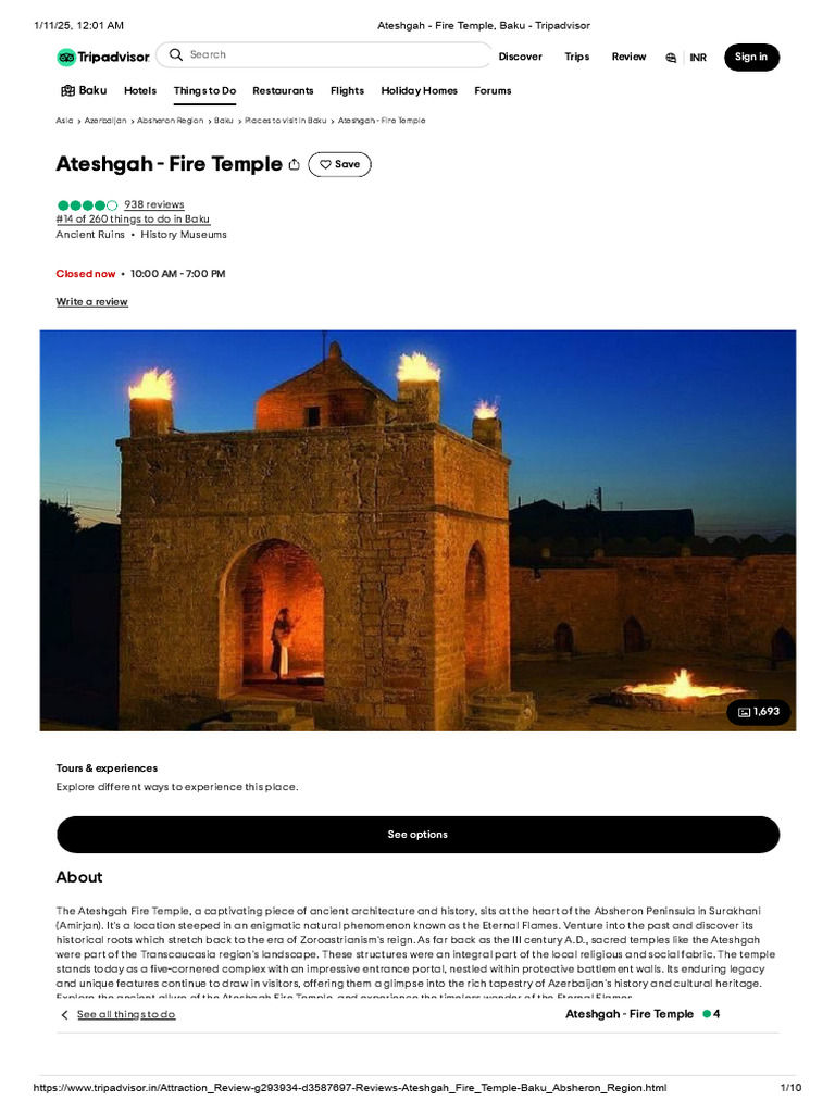 Ateshgah - Fire Temple, Baku - Tripadvisor | PDF
