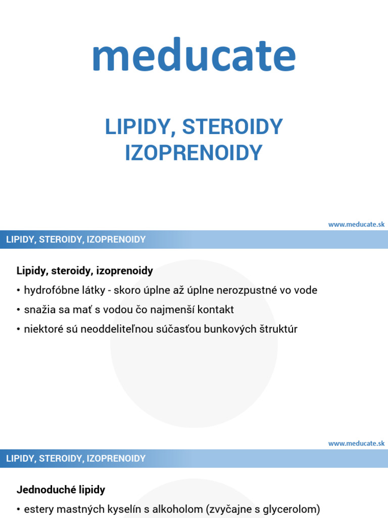 01 Lipidy Steroidy Izoprenoidy | PDF
