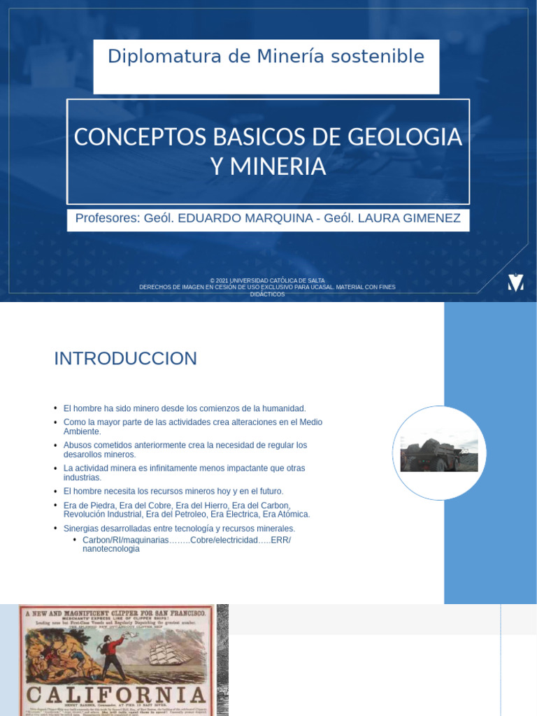 Conceptos Basicos de Geologia UCASAL | PDF | Roca (geología) | Minería