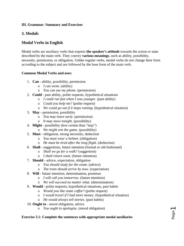 Worksheet 4 Modals Relative Clauses and Reported Speech | PDF | Syntax ...