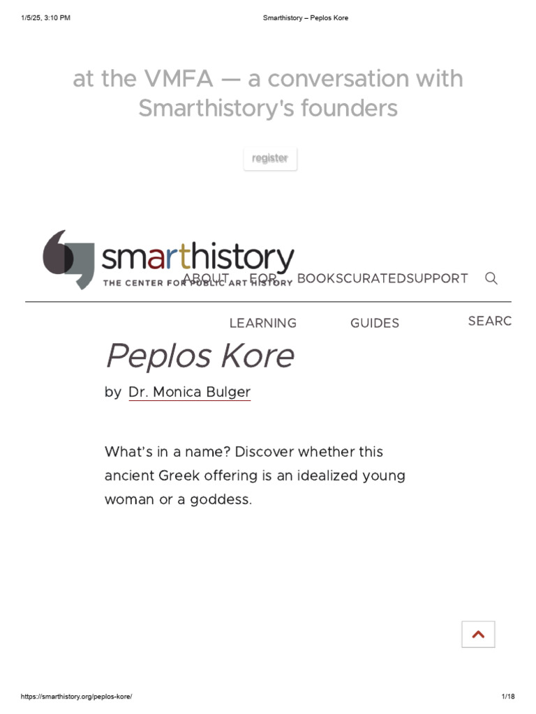 28 Peplos Kore | PDF | Clothing