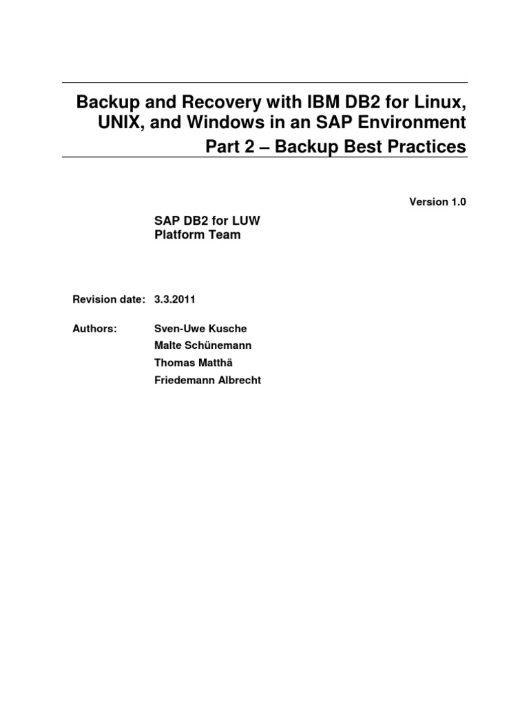 Whitepaper BAR Part 2 | PDF | File System | Databases