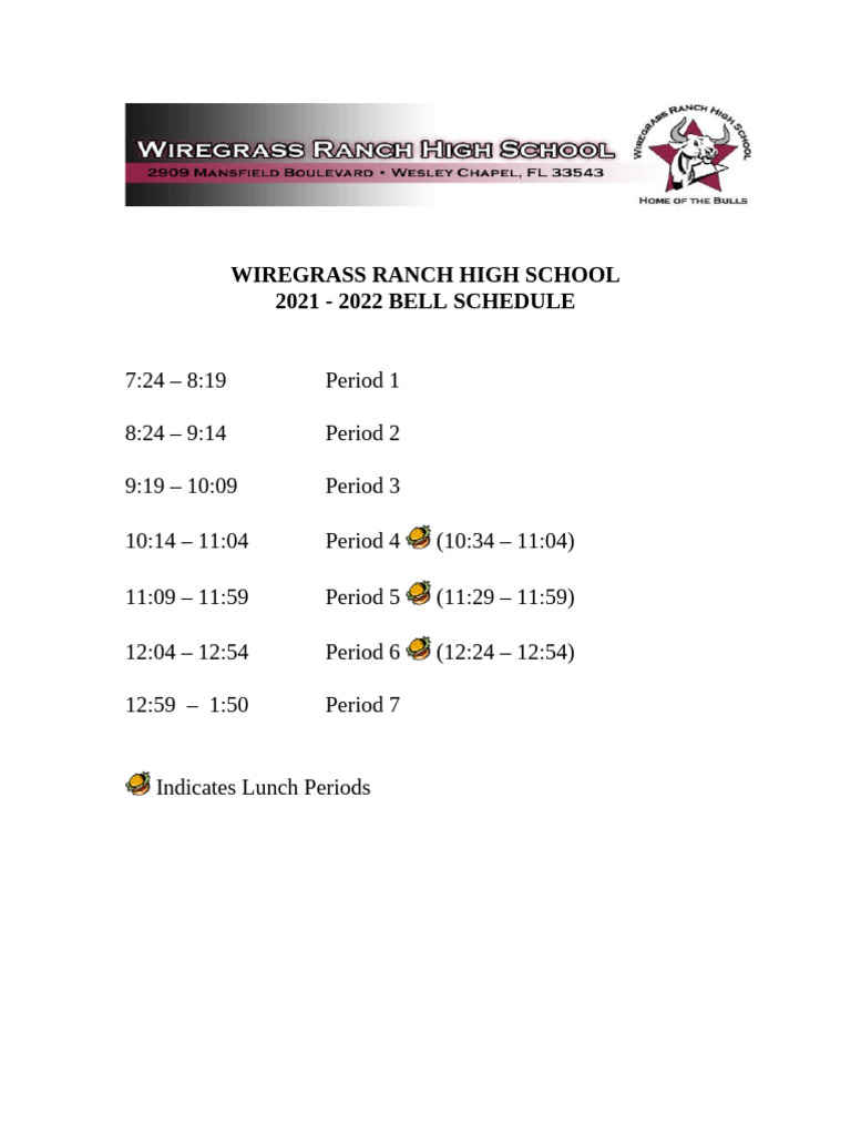 WRHS Bell-Schedule | PDF