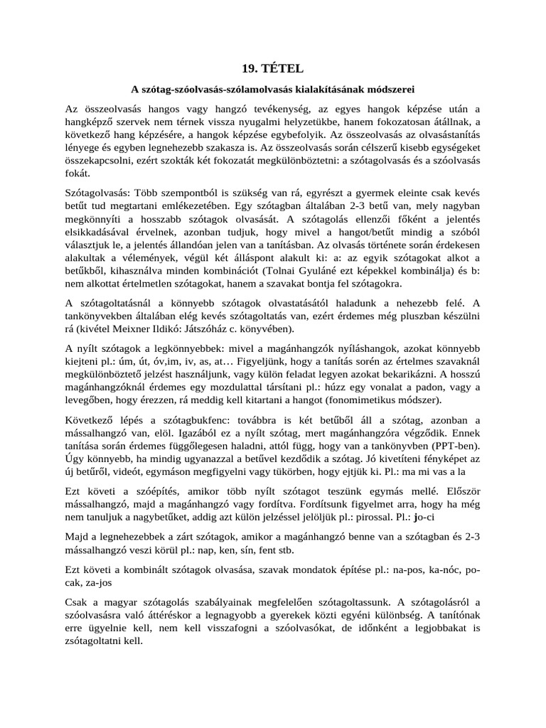Tétel | PDF