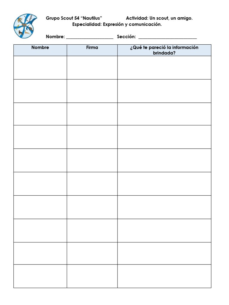 Un Scout, Un Amigo Formato | PDF