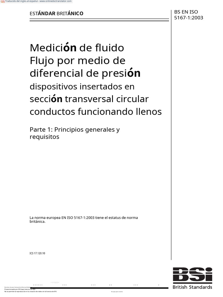 ISO 5167-1 Measurement of fluid flow by means of D.P. Meters - General ...