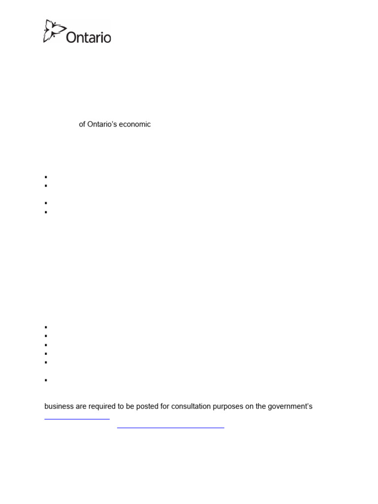 Ontario Regulatory Policy Overview | PDF | Regulation | Policy