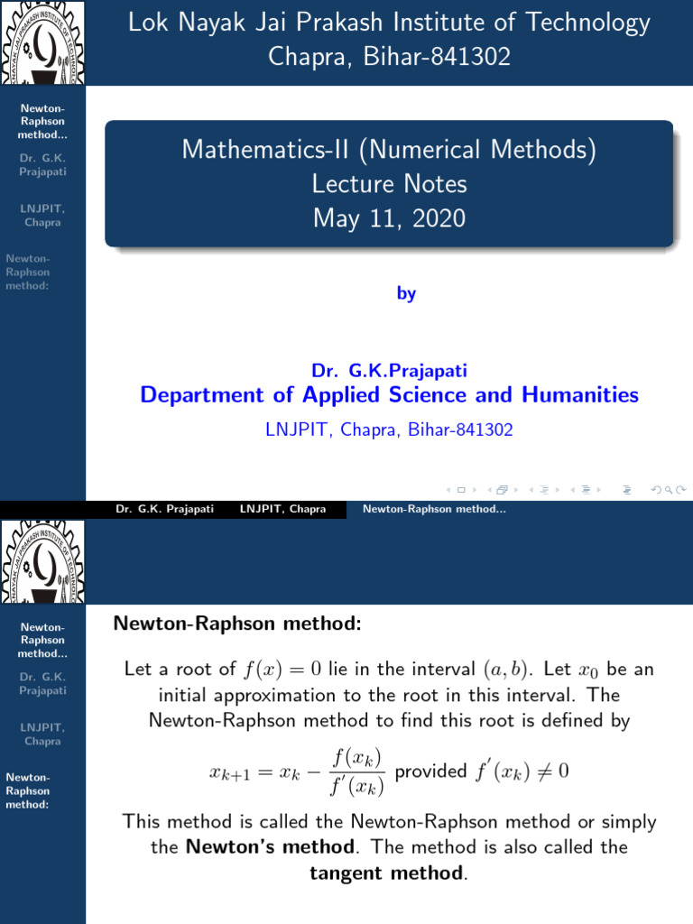 Newton Raphson Method good | PDF | Analysis | Theoretical Computer Science