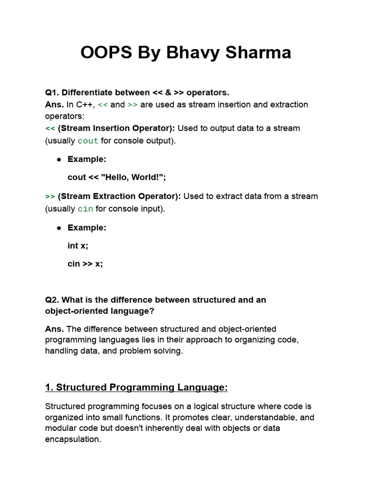 bca_3rd_sem_oops (1) | PDF | Class (Computer Programming) | Parameter ... bca_3rd_sem_oops (1) | PDF | Class (Computer Programming) | Parameter ...