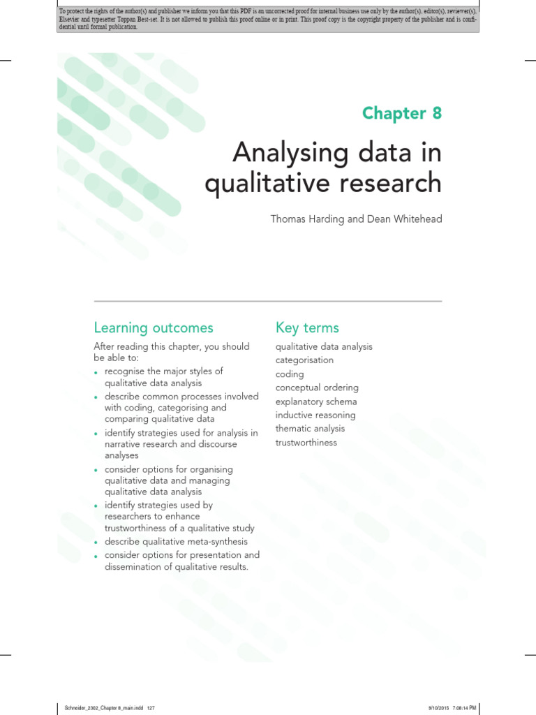 5e-Schneider 2302 Chapter 8 Main | PDF | Qualitative Research | Data
