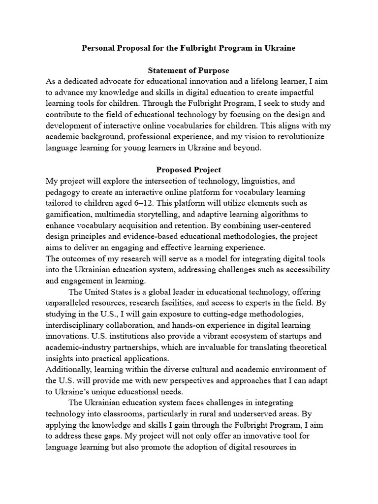 Personal Proposal | PDF | Educational Technology | Learning