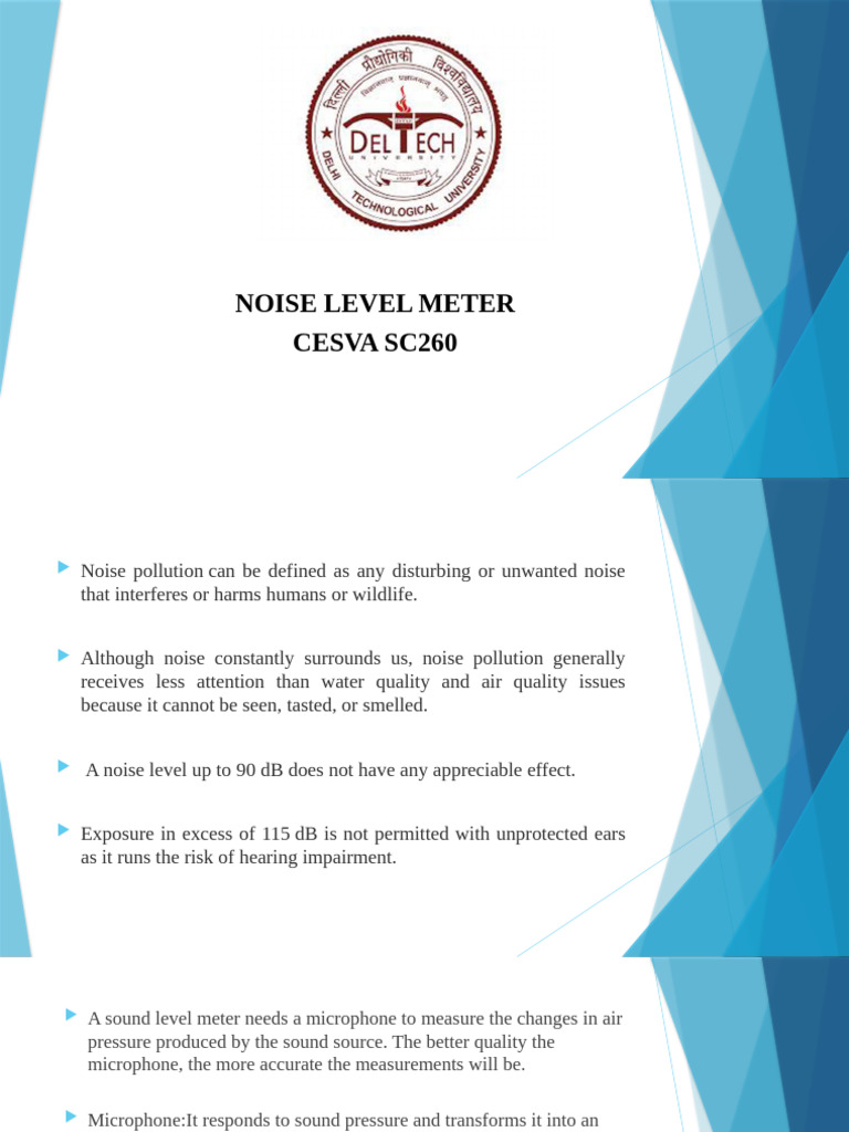 Noise Level Meter | PDF