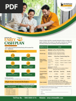 Shriram Life Early Cash Plan Overview | PDF | Insurance | Present Value