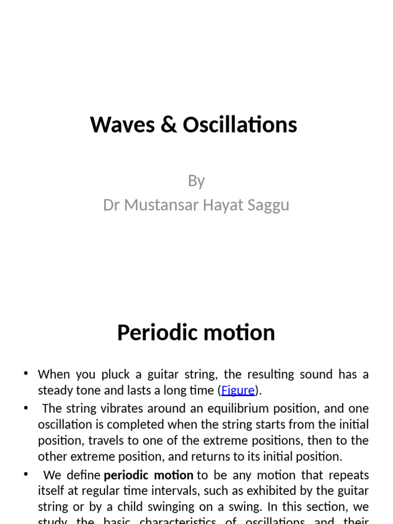 Lecture 2 Waves & Oscillations | PDF | Waves | Oscillation