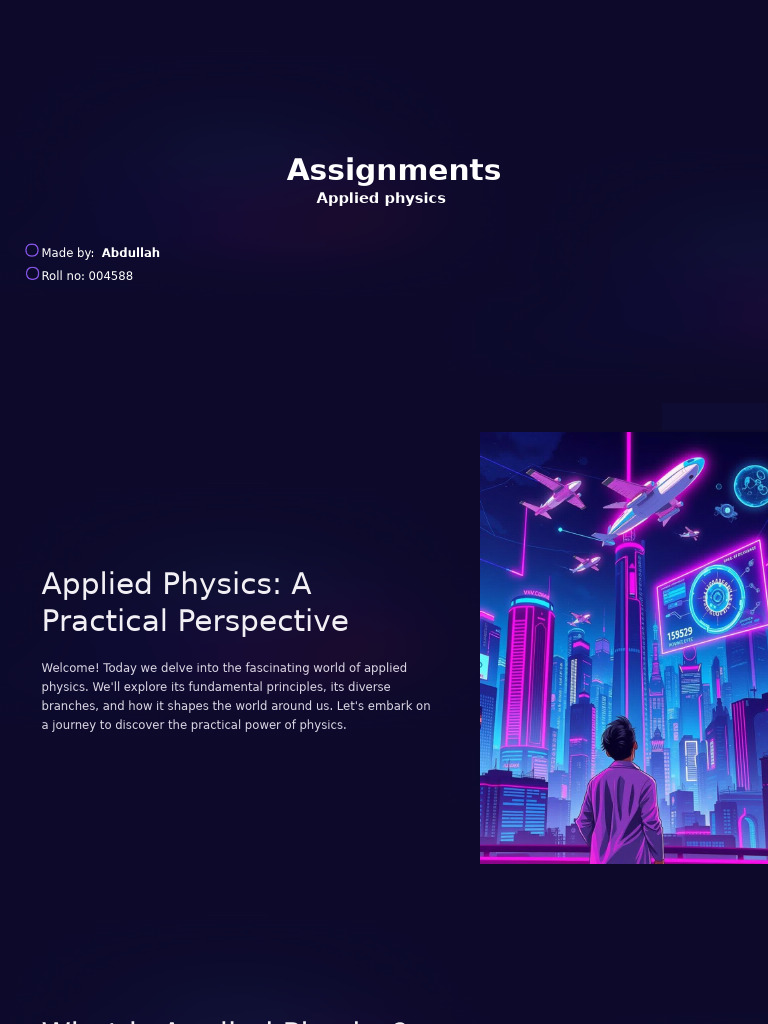 Presentation of Applied Physics | PDF | Physics | Artificial Intelligence
