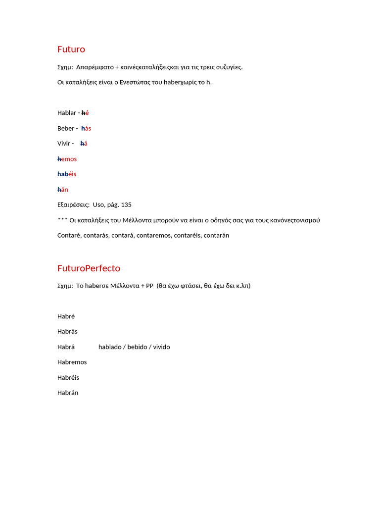 Futuro, Condicional | PDF