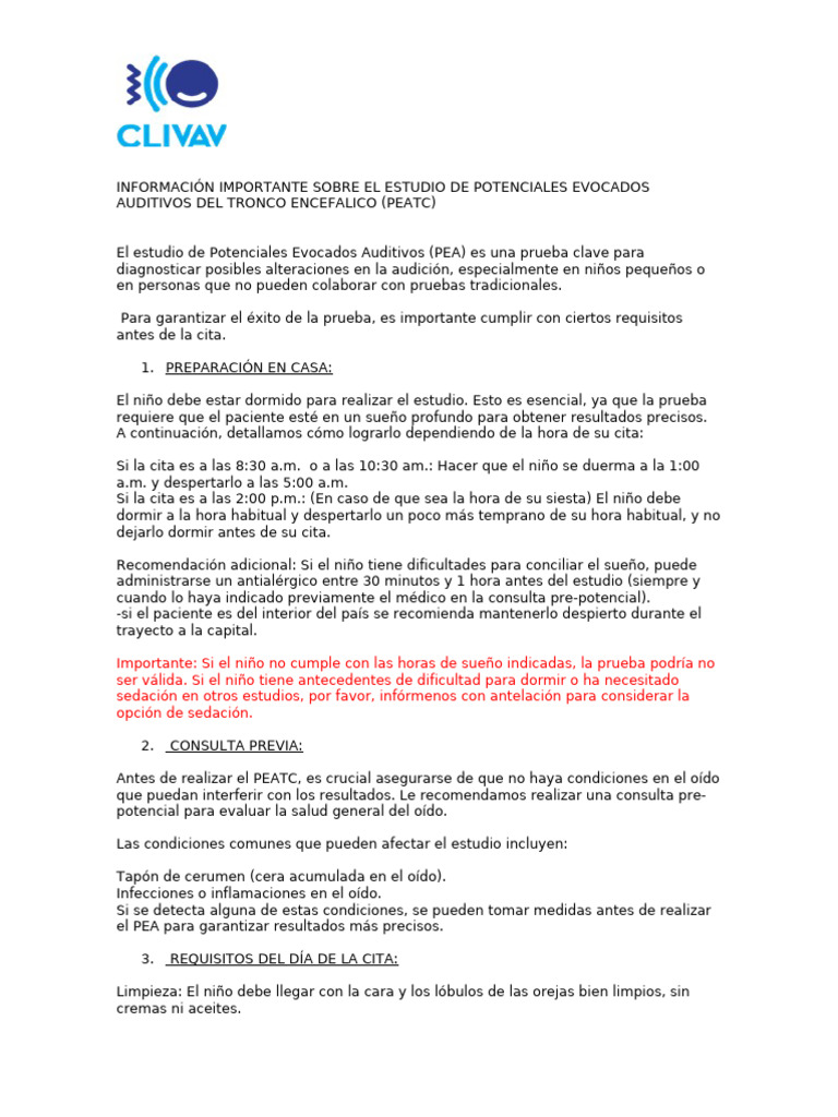 Guía para PEATC: Preparación y Requisitos | PDF | Dormir | Medicina CLINICA