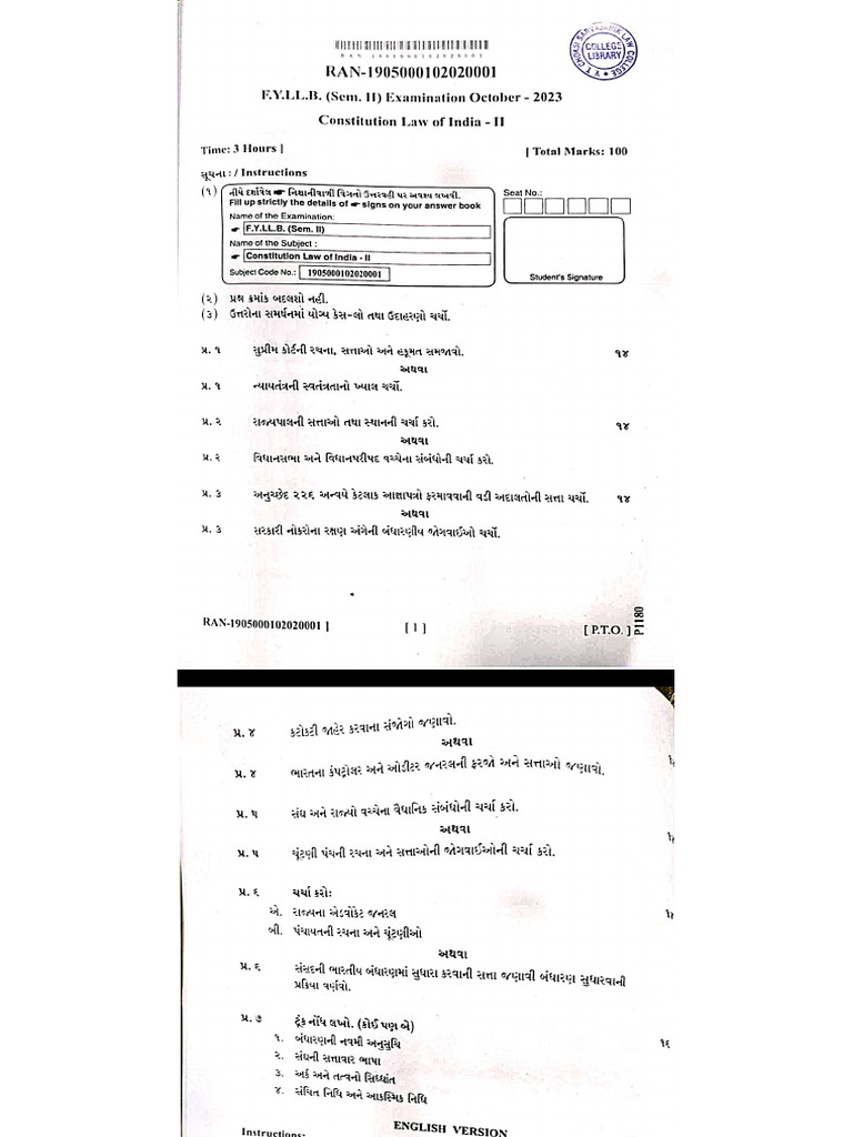 Constitution Law 2sem | PDF