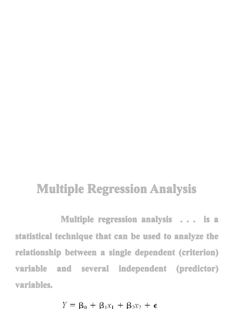 5. Multiple Regression Analysis | PDF | Regression Analysis | Dependent And Independent Variables