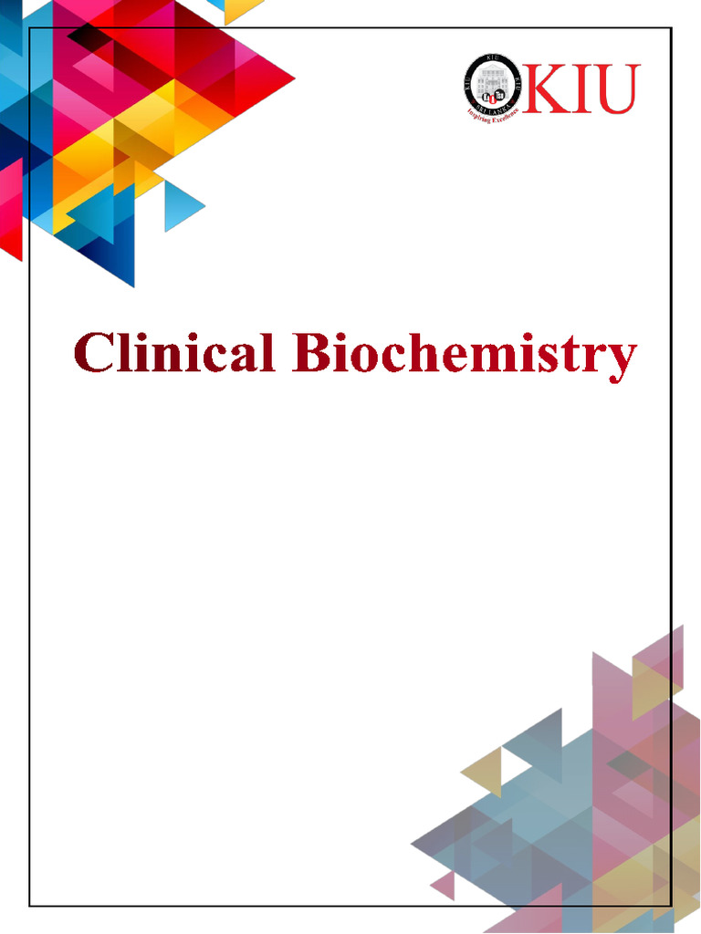 BMS2502-Clinical Biochemistry Practical Manual | PDF | Glucose | Kidney