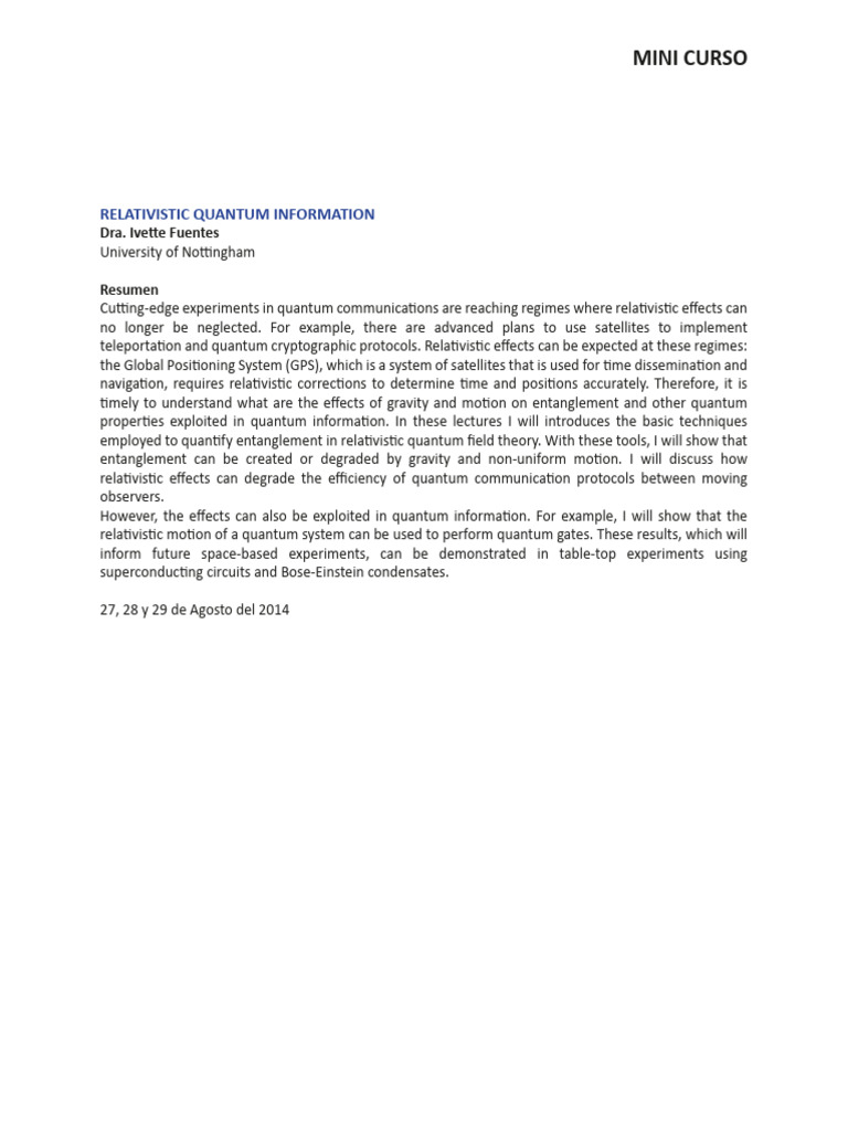 Relativistic Quantum Info Insights | PDF