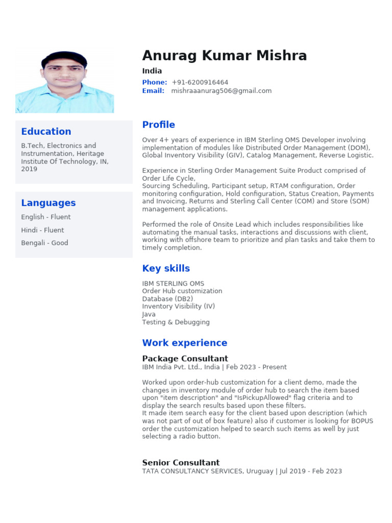 Anurag Mishra CV 2023-2 | PDF | Databases | Computing