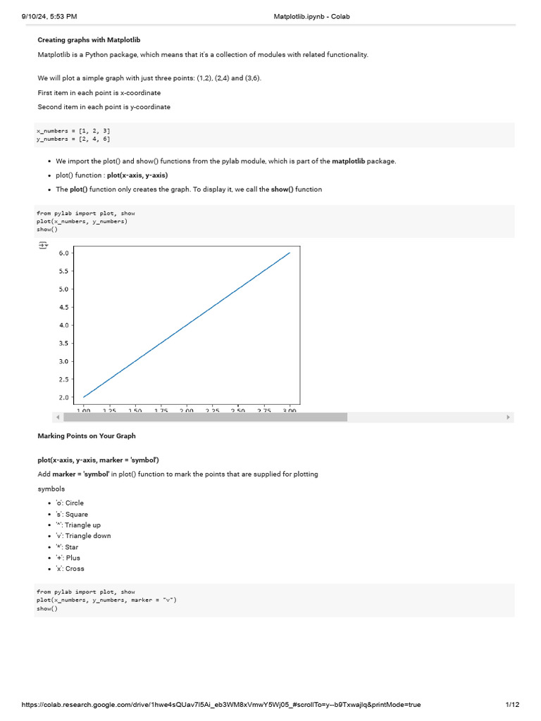 Matplotlib | PDF | Mathematical Relations | Computer Programming Matplotlib | PDF | Mathematical Relations | Computer Programming