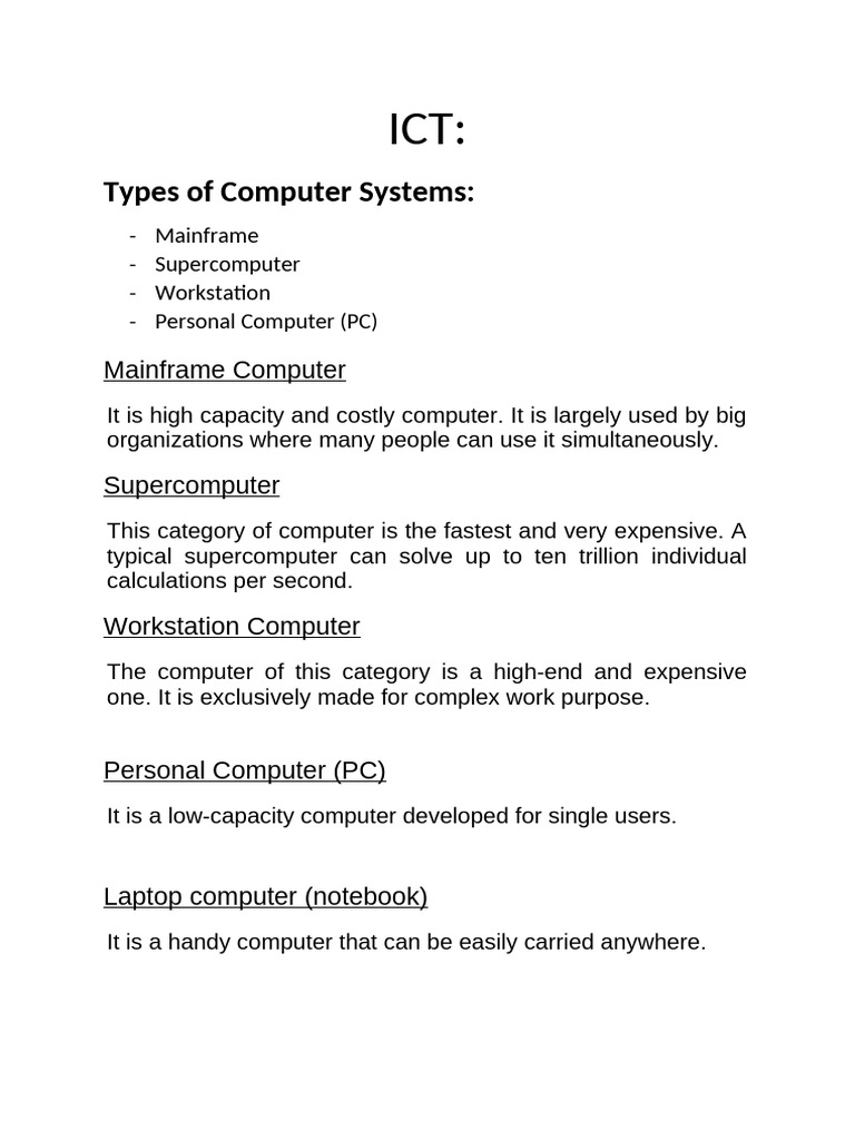 Ict | PDF | Computer Data Storage | Read Only Memory