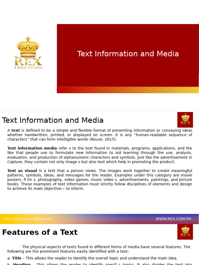 Text Information & Media Guide | PDF | World Wide Web | Internet & Web