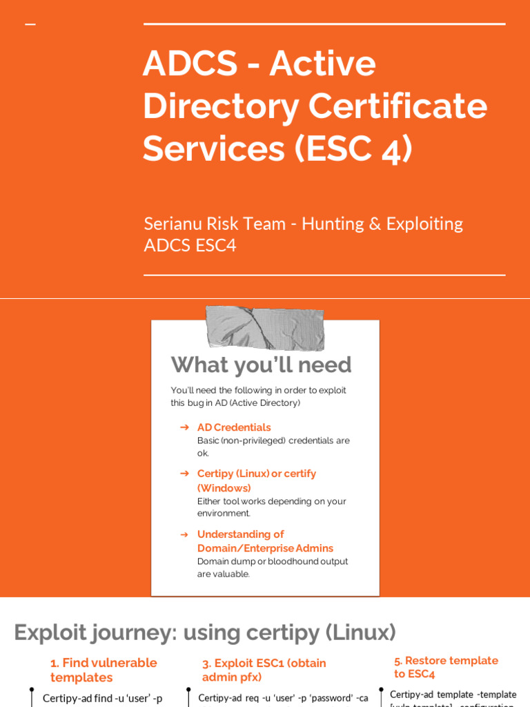 Adcs Walkthrough | PDF | User (Computing) | Security Technology
