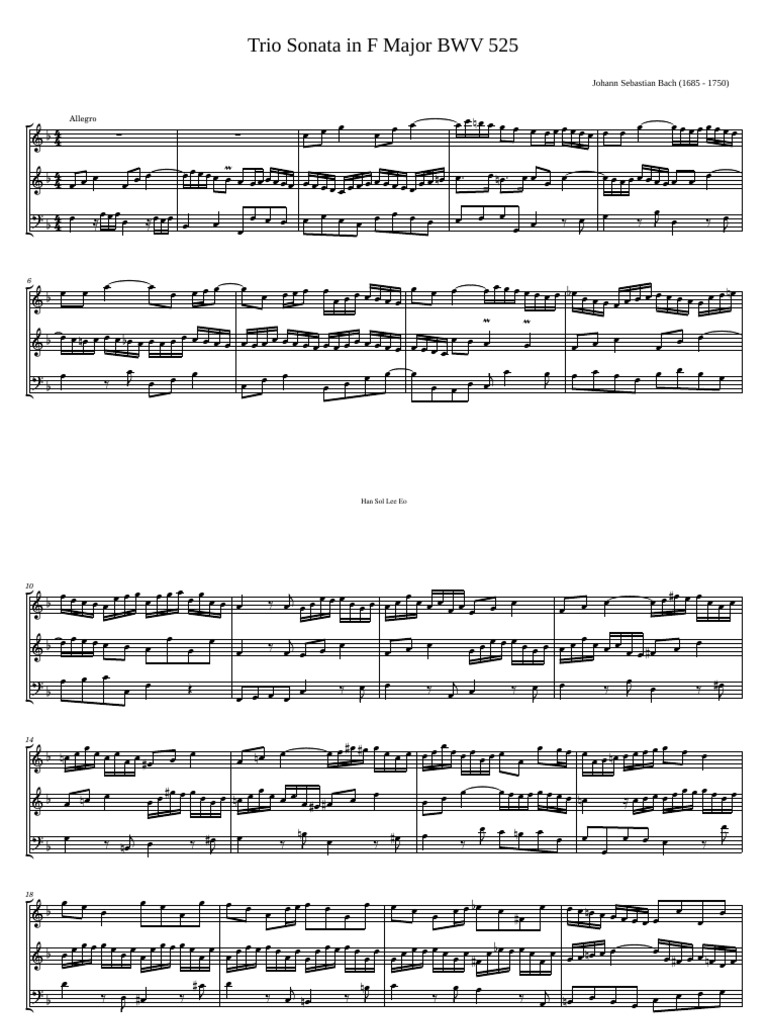 Trio_Sonata_No._1_BWV_525__Johann_Sebastian_Bach | PDF | Baroque Music ...