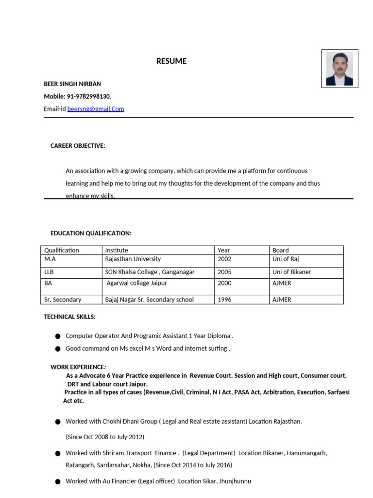 Beer Singh LLB | PDF