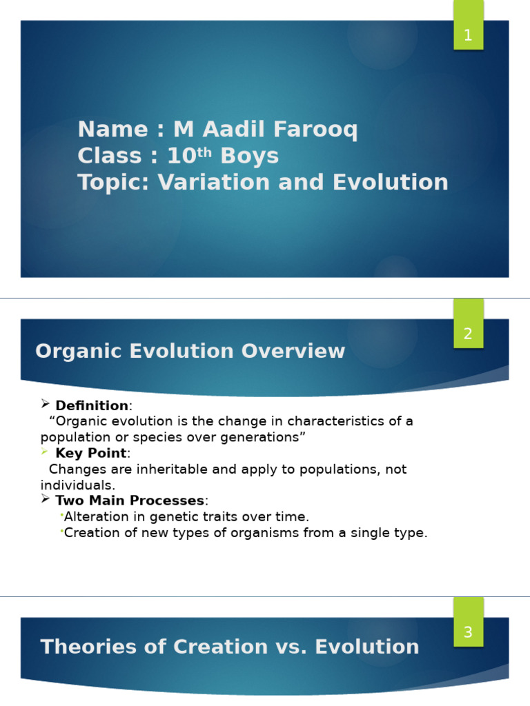 Bio Presentation | PDF | Evolution | Natural Selection