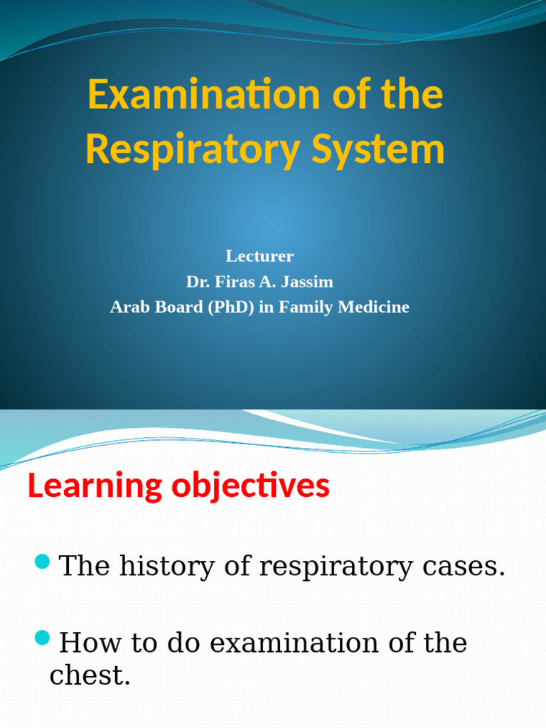 Examination of Respiration | PDF | Thorax | Respiratory Tract