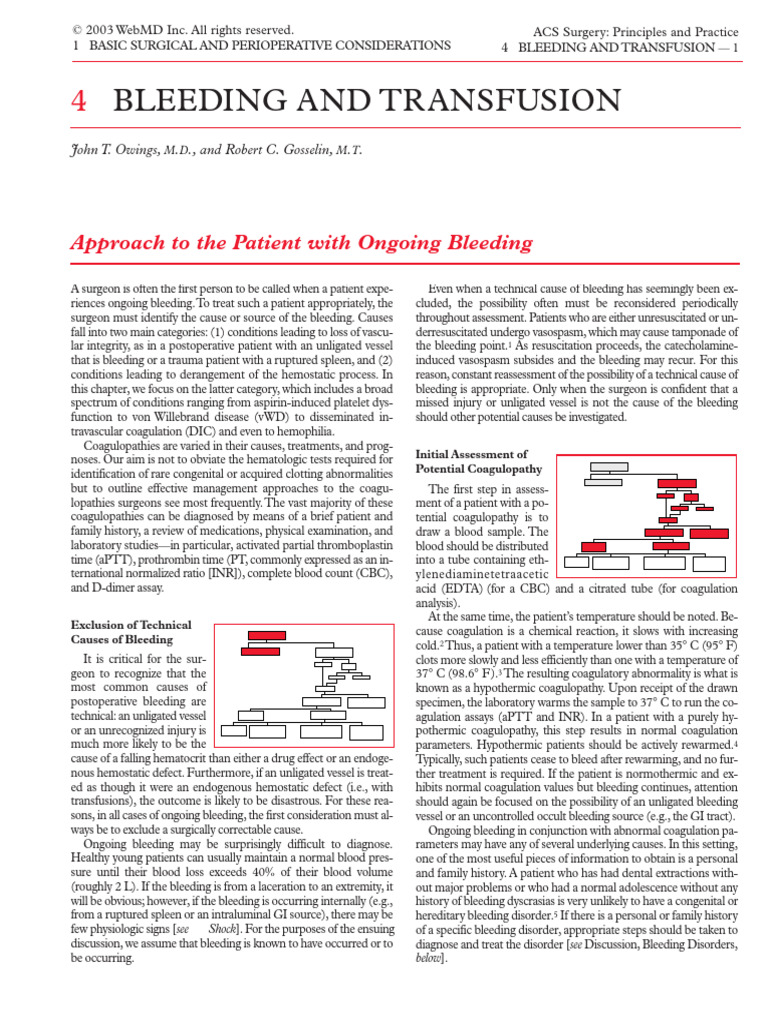 Managing Ongoing Surgical Bleeding | PDF | Bleeding | Platelet