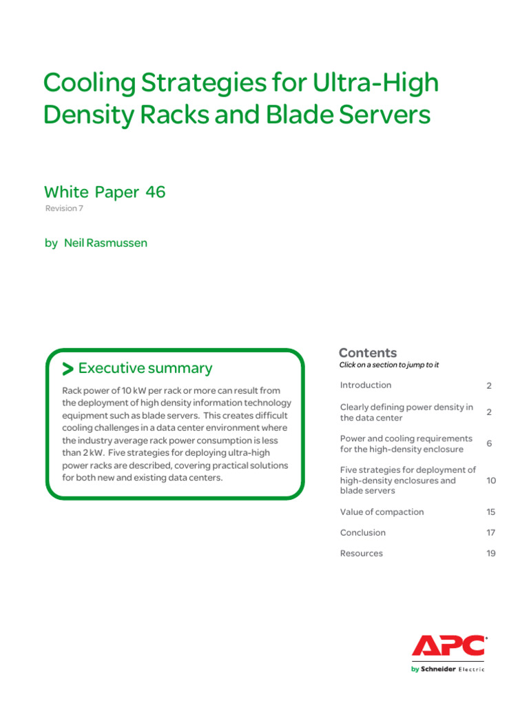Apc Cooling Strategies For Ultra High Density Racks Blade Servers | PDF ...