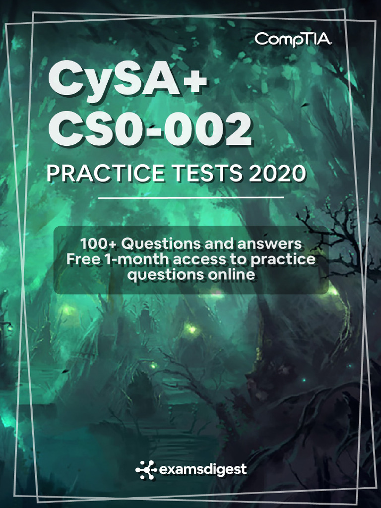 CySA-002 Practice Test | PDF | Computer Security | Security
