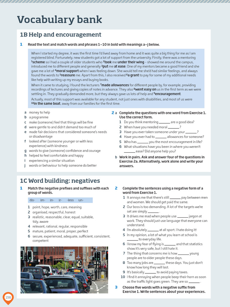 Roadmap b2 Vocabulary Bank | PDF | Verb | Preposition And Postposition