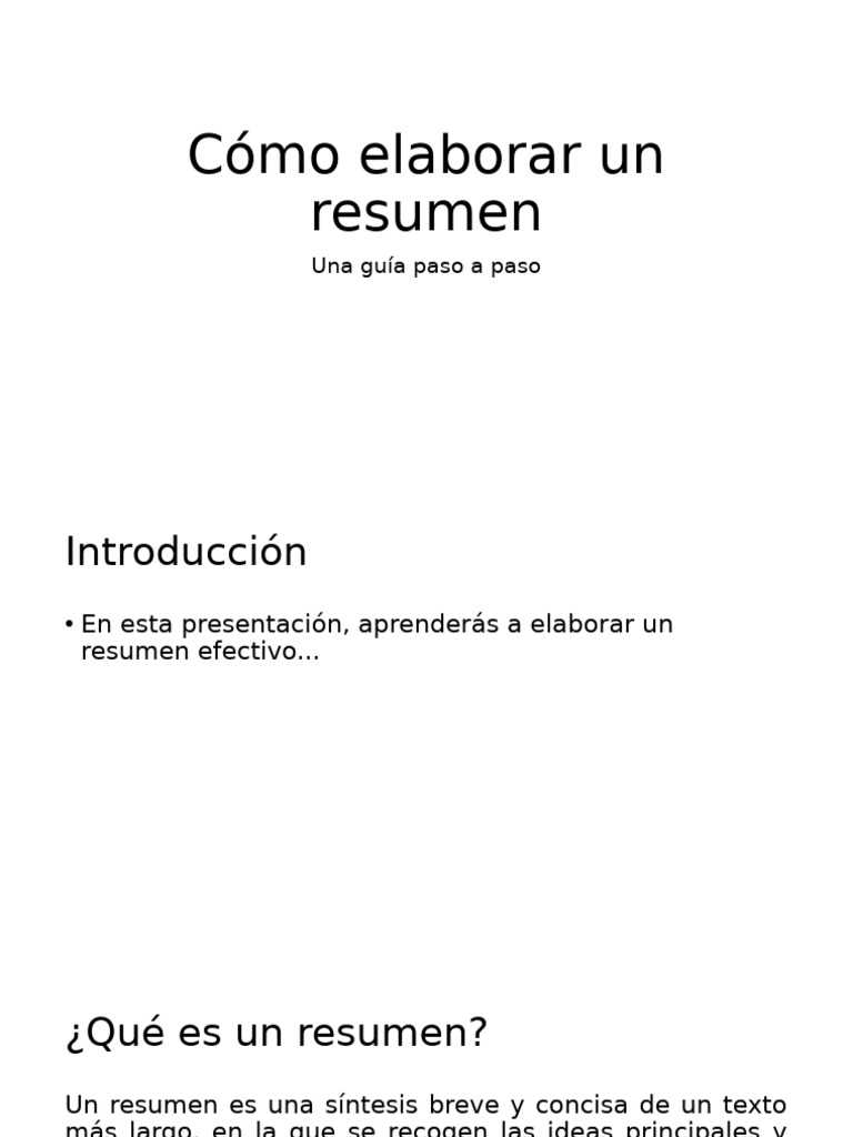 Cómo Elaborar Un Resumen | PDF | revolución Francesa | Francia