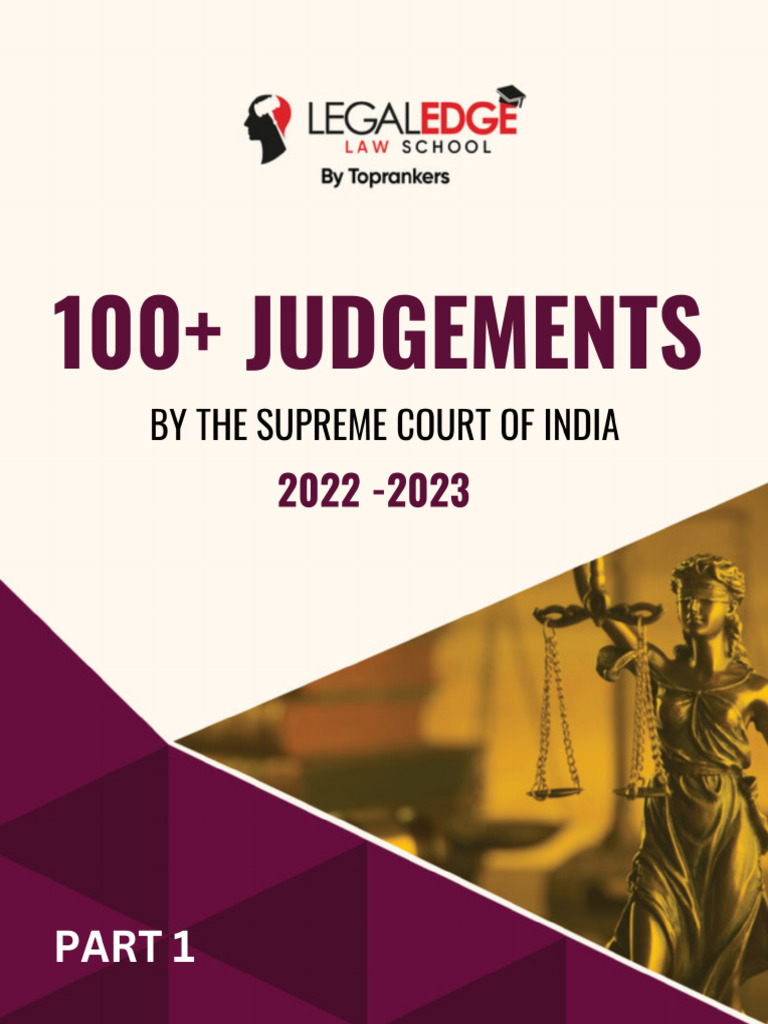 Part 1 - Free Resources _ Important Judgements | PDF