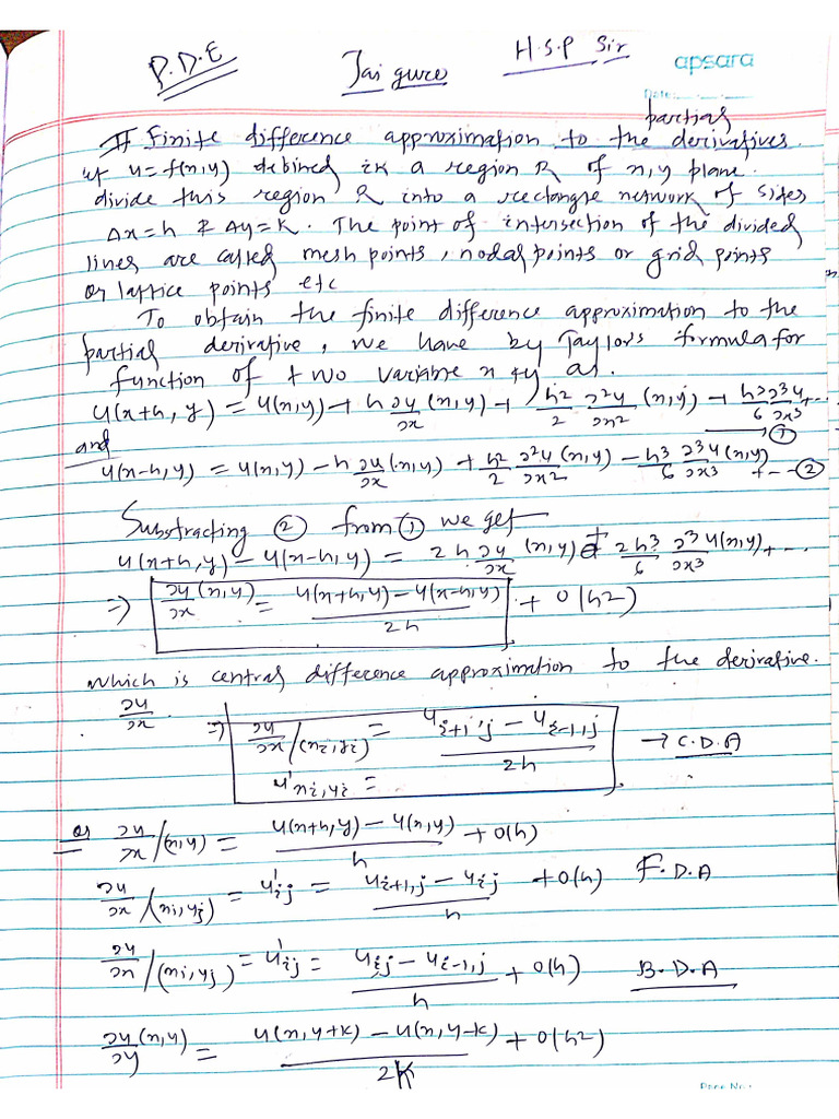 Numerical Pde 1 | PDF