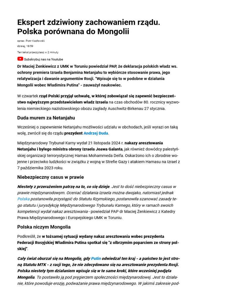 Ekspert Zdziwiony Zachowaniem Rządu. Polska Porównana Do Mongolii ...