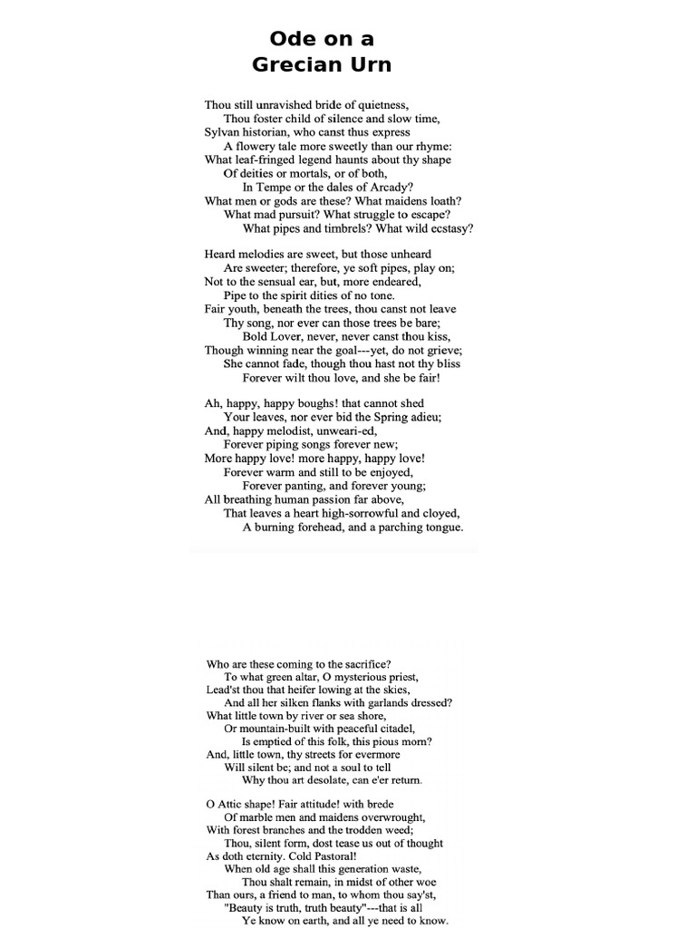 ode on a grecian urn | PDF
