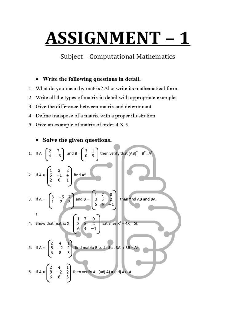 ASSIGNMENT 1 math | PDF